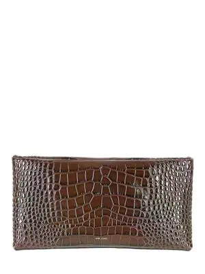 MOULIEBRE MOULIEBRE Croc-Effect Leather Clutch Bag