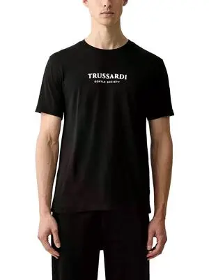 TRUSSARDI Logo-print Short-sleeve T-shirt - Black