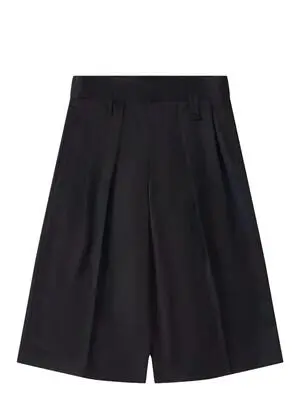 Simone Rocha Wide-leg Pleated Shorts - Black