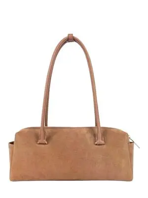LANCASTER Suede East-west Bag - Brown
