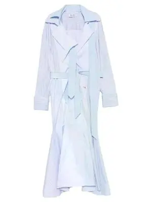 Attico Striped Double-breasted Midi Dress - Blue