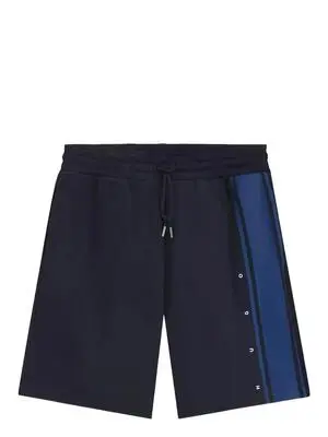 Hugo Logo-print Side-stripe Shorts - Blue
