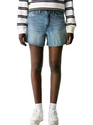 LEVI'S Cinch Faded Effect Denim Shorts - Blue