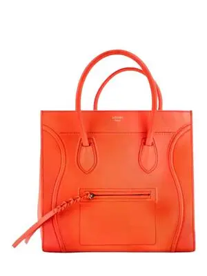 Celine Phantom Grainy Leather Large Tote Bag - Orange