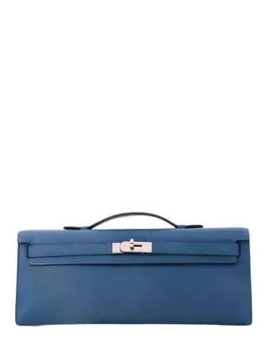 Hermès Kelly Cut Pochette Swift Clutch Bag - Blue