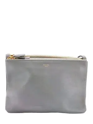Celine Trio Leather Small Crossbody Bag - Grey