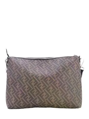 Fendi Zucca Coated Canvas And Leather Messenger Bag - Brown
