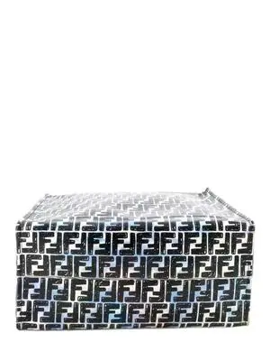 Fendi Shopper Joshua Vides Zucca Coated Canvas Large Tote Bag - Blue