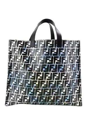 FENDI Fendi Shopper Joshua Vides Zucca Coated Canvas Large Tote Bag