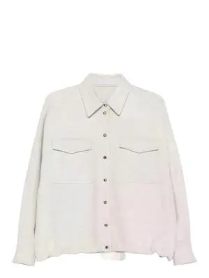 Brunello Cucinelli Buttoned Flap-pocket Jacket - White