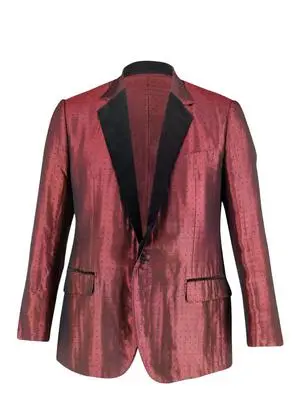 DOLCE & GABBANA Dolce & Gabbana Red Polka Dot Velvet Trimmed Jacket