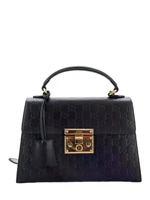 Gucci Padlock Top Handle Bag - Black