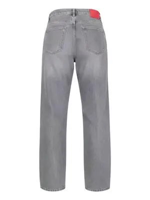 Isaia Button-up Straight-leg Jeans - Grey