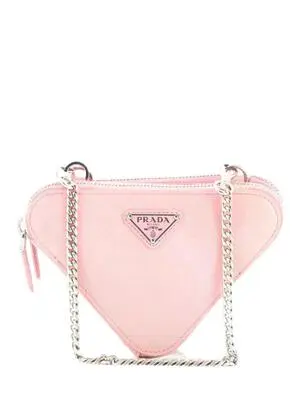 Prada Saffiano Leather Mini Crossbody Bag - Pink