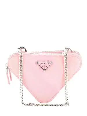 Prada Saffiano Leather Mini Crossbody Bag - Pink