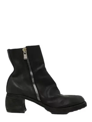 Yohji Yamamoto X Guidi Edition Oblique Side-zip Boots - Black