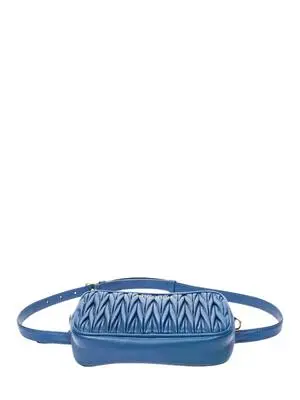 Miu Miu Matelassé Quilted Belt Bag - Blue