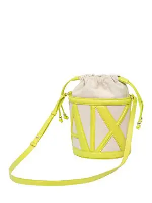 Armani Exchange Marisol Logo-debossed Bucket Bag - Yellow