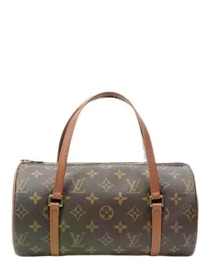 LOUIS VUITTON Papillon Monogram Canvas Cylinder Tote Bag - Brown