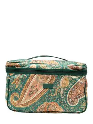 Etro Paisley Print Wash Bag - Green