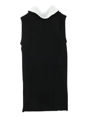 LOUIS VUITTON Sleeveless Collared Mini Dress - Black