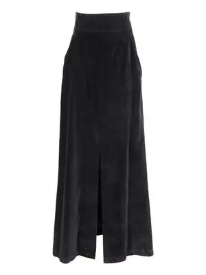 Isaia Front Slit Maxi Skirt - Black