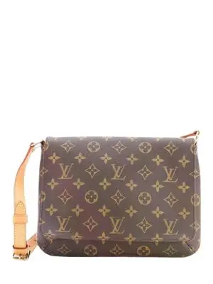 LOUIS VUITTON Louis Vuitton Monogram Canvas Musette Tango Shoulder Bag Brown