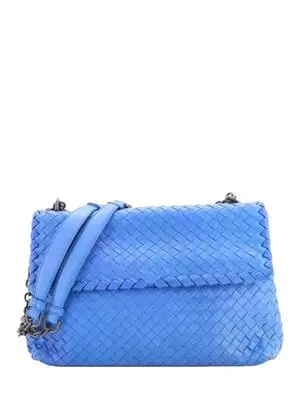 Bottega Veneta Olimpia Intrecciato Nappa Medium Crossbody Bag - Blue