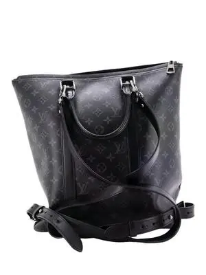 LOUIS VUITTON Monogram Eclipse Canvas Tote Backpack - Black