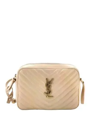 Saint Laurent Lou Camera Bag Matelassé Chevron Leather Small Crossbody Bag - Neutrals