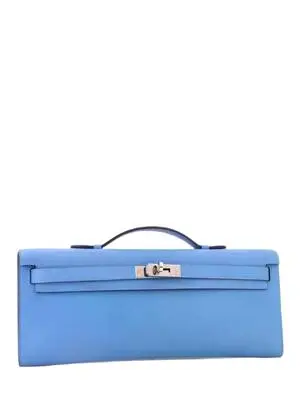 Hermès Kelly Cut Pochette Swift Clutch Bag - Blue
