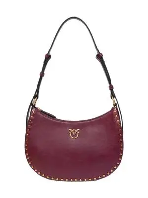 Pinko Love Birds Stud-embellished Shoulder Bag - Red