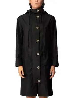 TWINSET Hooded Trench Coat - Black