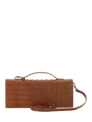 Jw Pei Woven Envelope Shoulder Bag With Gold-tone Hardware - Brown