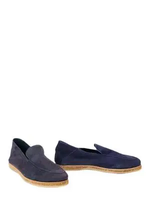 Fedeli Suede Slip-on Shoes - Blue