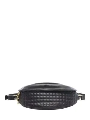Celine Quilted C-charm Belt Bag - Black