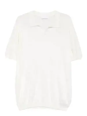 DIKTAT Fine-knit Short-sleeve T-shirt - Neutrals