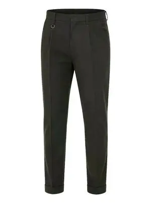 PAOLO PECORA Duomo Pleated Wool-blend Trousers - Green