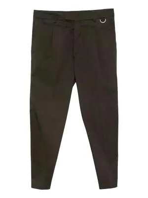 LOW BRAND Pleated D-ring Trousers - Green