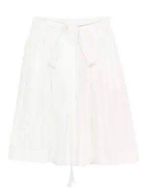 Ermanno Scervino Belted Pleated Midi Skirt - White