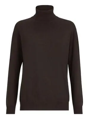 Brunello Cucinelli High Neck Cashmere Sweater - Brown