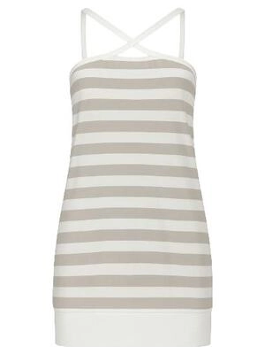 CONQUISTA Strappy Striped Mini Dress - Green