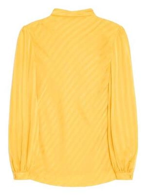 Valentino Garavani Vlogo Striped Jacquard Top With Padded Shoulders - Yellow