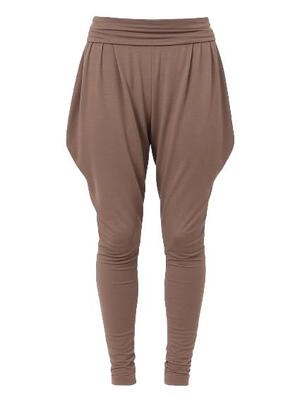 CONQUISTA Jersey Harem Style Pants With Pockets - Brown