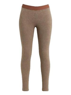 CONQUISTA Lurex Leggings - Brown
