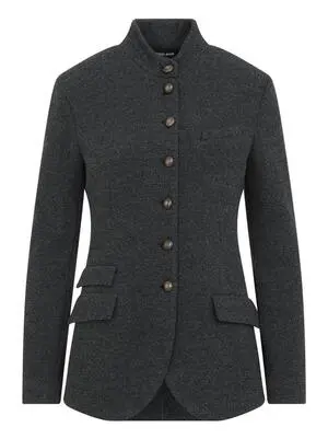 Giorgio Armani Wool-blend Blazer Jacket - Grey