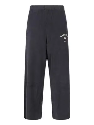MAISON MARGIELA Cotton Trousers With Contrast Pocket Lining - Grey