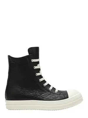 RICK OWENS Rick Owens High-Top Sneakers In Textured Leather