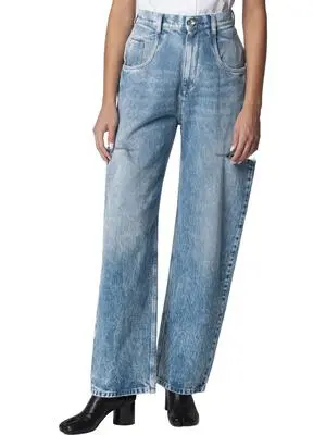 MAISON MARGIELA Wide-leg Jeans With Drawstring Waist - Blue