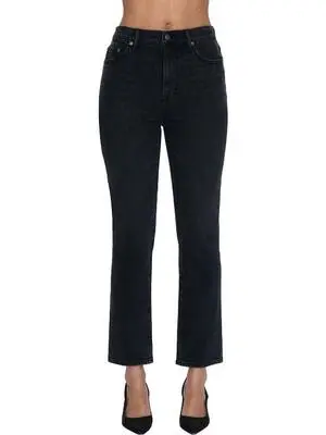 PISTOLA Bri High Waist Ankle Straight Leg Jeans - Overcast